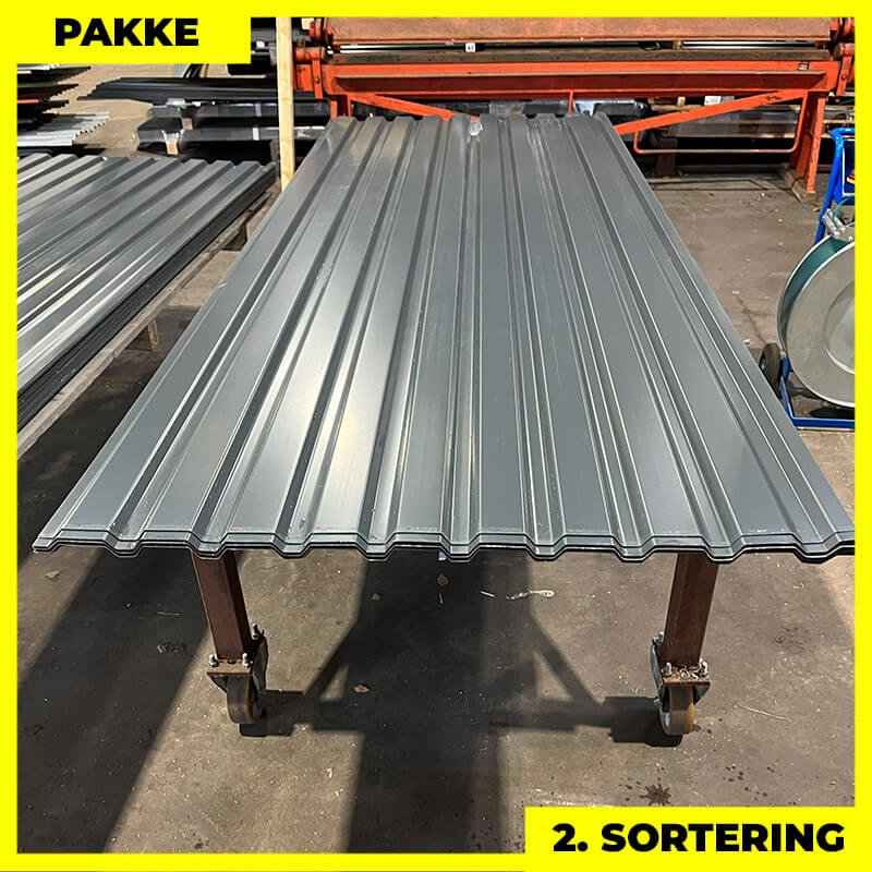 Trapez MVP 21 - 2. sortering - 9 stk. af 3000 mm - Antracitgrå - 27,9 ...