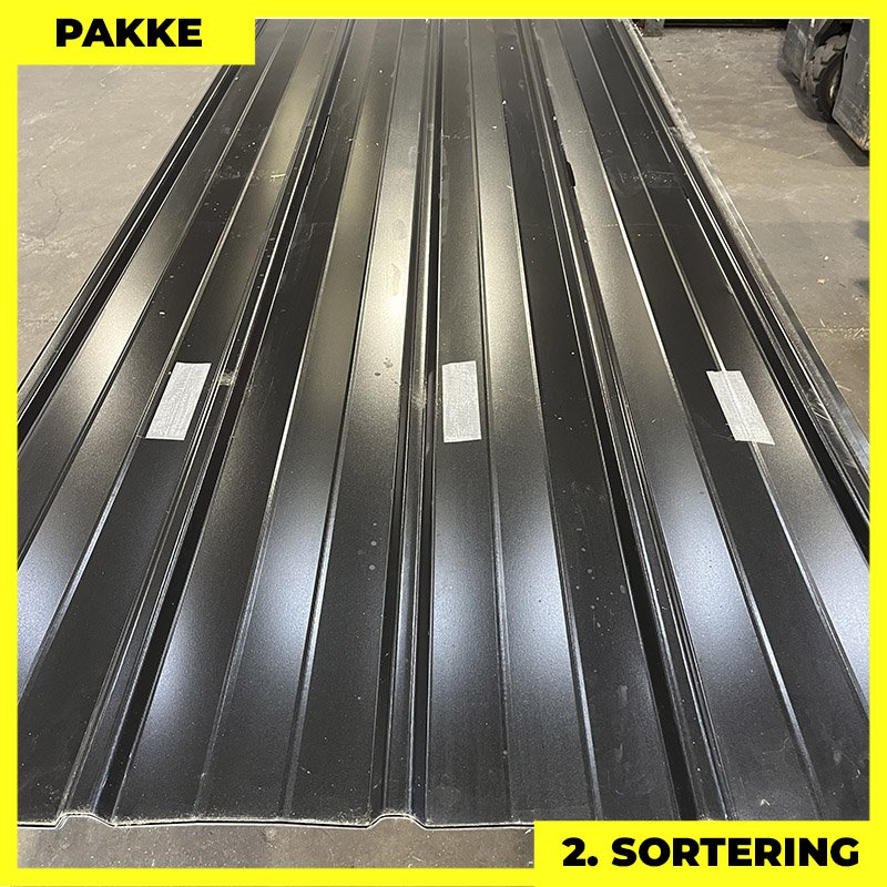 Pandeplade MTP 20/220 m/ dug - 2. sortering - 8 stk. af 3000 mm - Sort ...