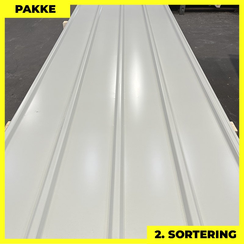 Pandeplade MTP 20/220 - 2. sortering - 7 stk. af 3000 mm - Lysegrå - 22 ...