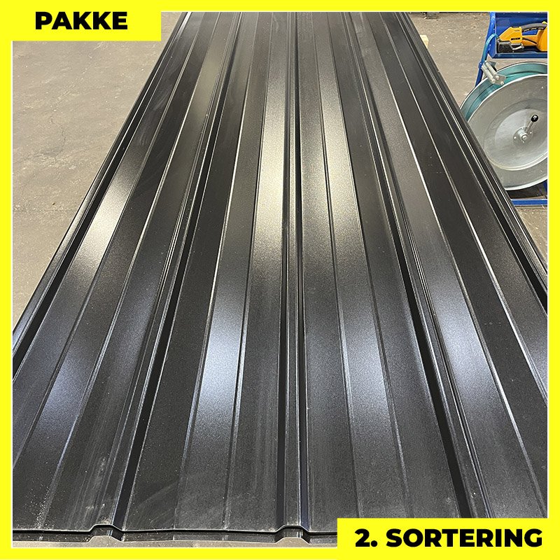 Pandeplade MTP 20/220 - 2. sortering - 9 stk. af 3000 mm - Sort - 29,1 ...