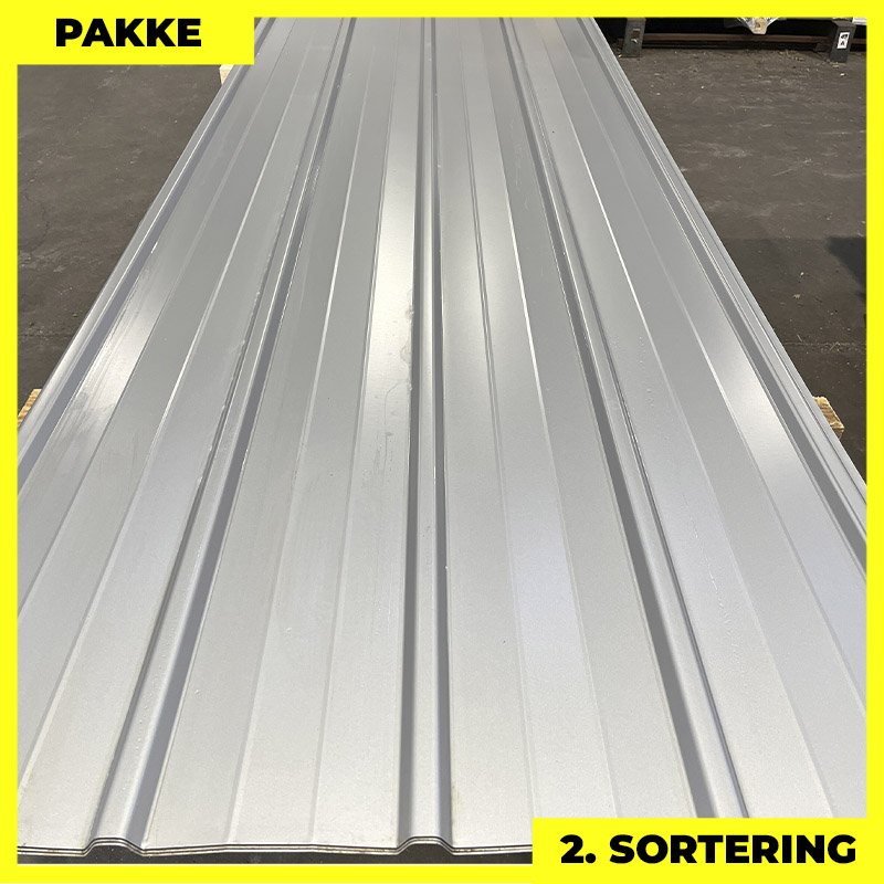 Pandeplade MTP 20/220 - 2. sortering - 4 stk. af 3000 mm - Silver - 12 ...